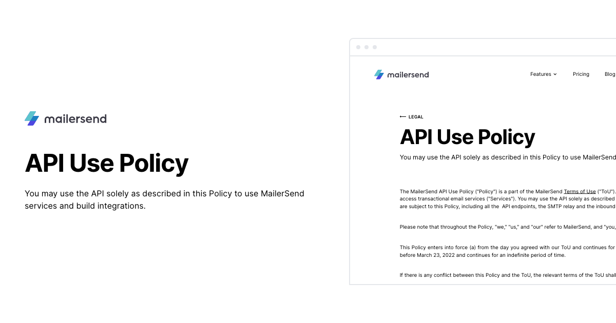 API Use Policy: Guidelines and Best Practices - MailerSend