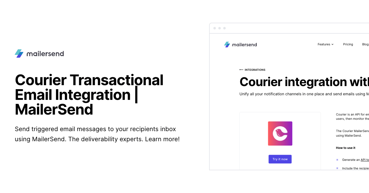 Courier Transactional Email Integration - MailerSend