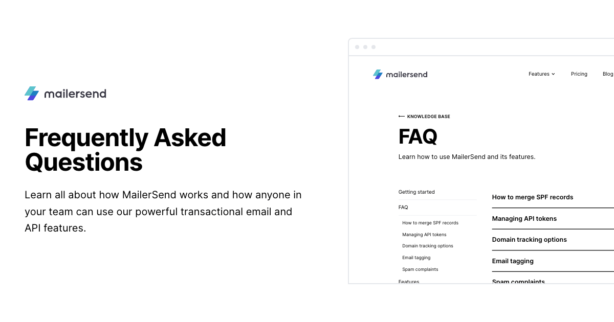 Frequently Asked Questions - MailerSend