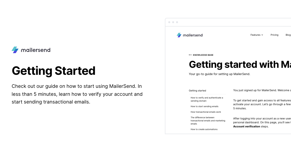 Getting Started - MailerSend