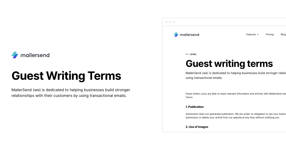 Guest Writing Terms - MailerSend