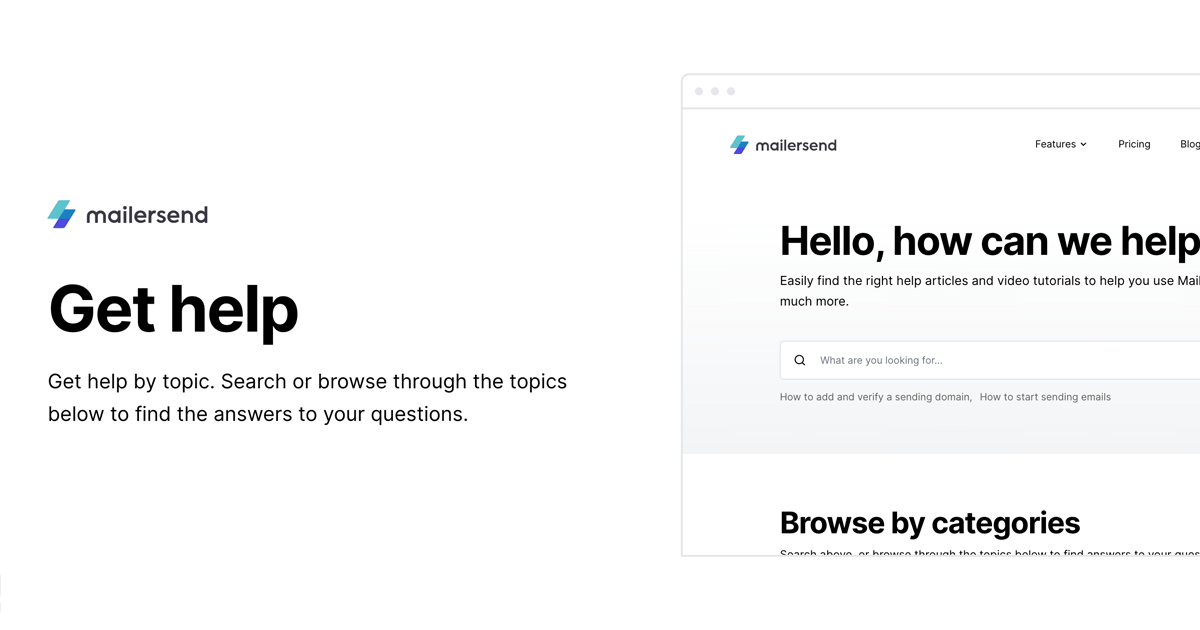 Get Help - MailerSend