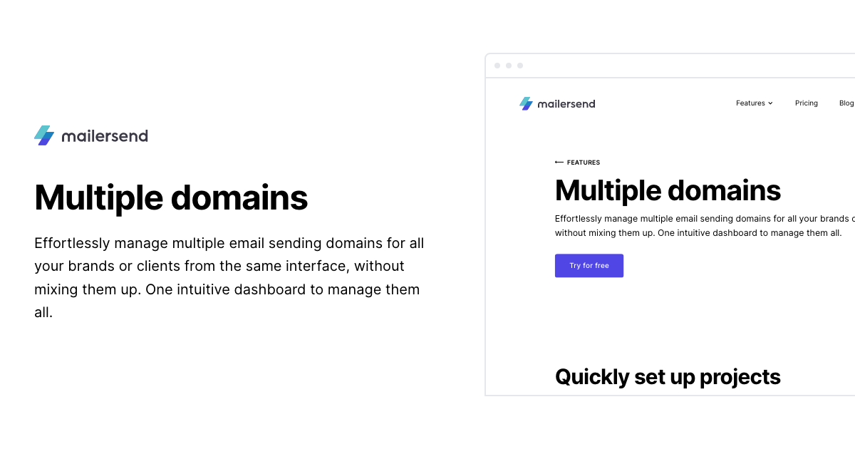 Multi-Domain Management for Transactional Email - MailerSend