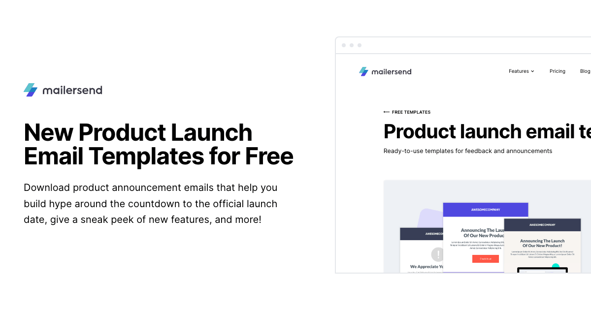 Product Launch HTML Email Templates - MailerSend