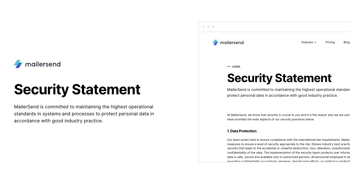 Security Statement: Protecting Your Data - MailerSend