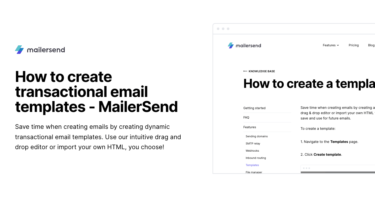 How to Create Transactional Email Templates - MailerSend